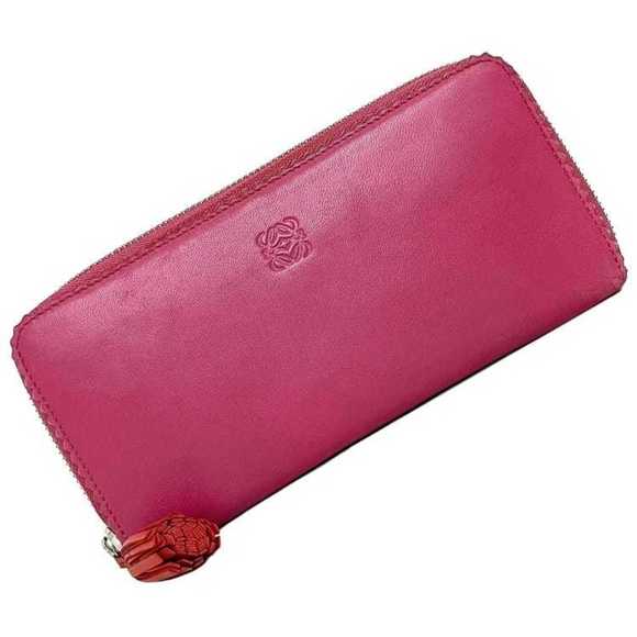 Loewe | Bags | Loewe Round Long Wallet Pink Anagram 1203 Tassel Nappa ...